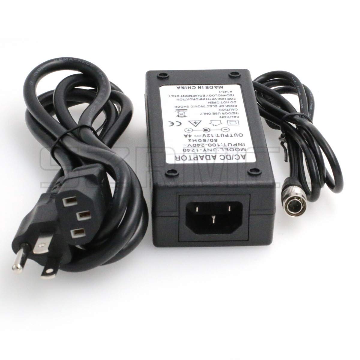 SZRMCC Sound Devices XL-WPH3 12V 4A Hirose 4 Pin Male AC DC Power Supply Adapter for Recorder Zoom F4 F8,Sound Devices 688 644 633 702T,ZAXCOM