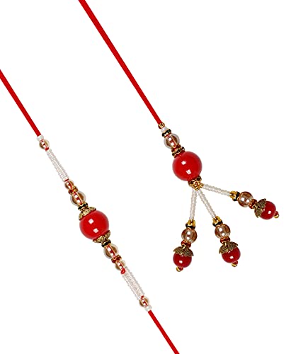 ARTISENIA Lumba Rakhi Set for Brother Bhabhi | Raksha Bandhan Rakhi Pair for Bhaiya Bhai Bhabhi Sister (Design4)
