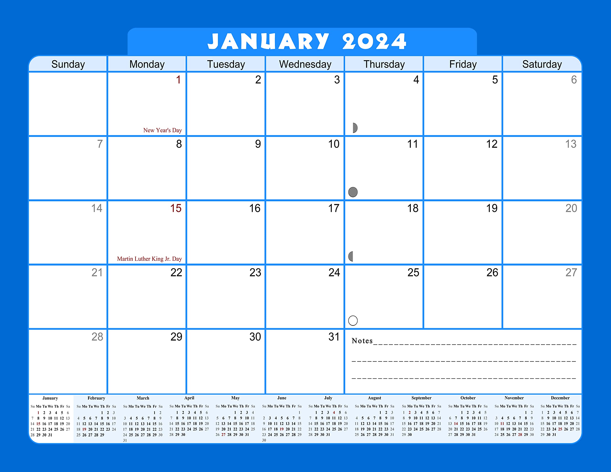 2024 Monthly Desktop/Wall Calendar/Planner - Habit Tracker - Daily, Weekly & Monthly Goal Motivational Habit Tracking Journal Inspirational - (Edition #06)