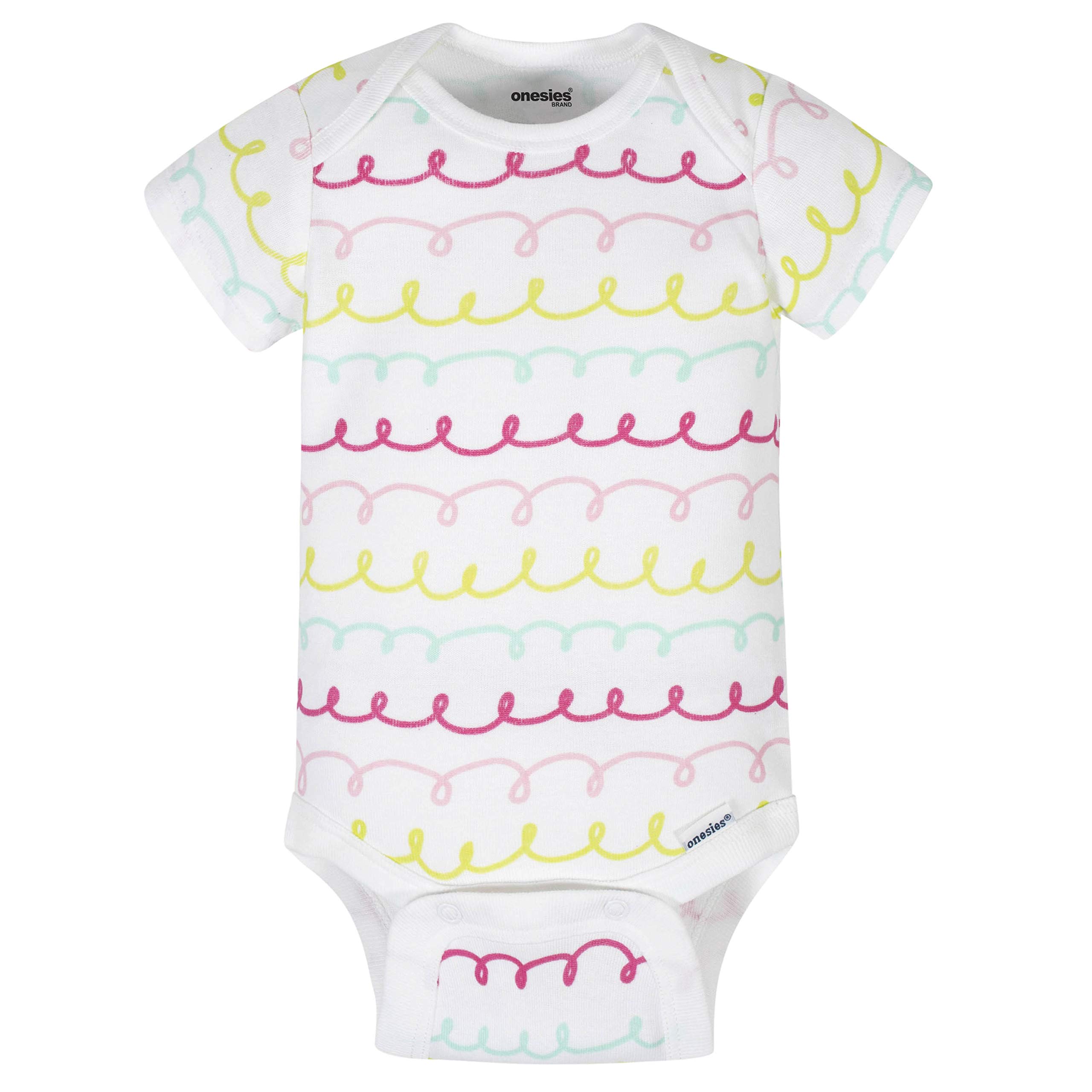 Onesies Brand Baby Girl's 8-Pack Short Sleeve Mix & Match Bodysuits, Pink Sweet Treats