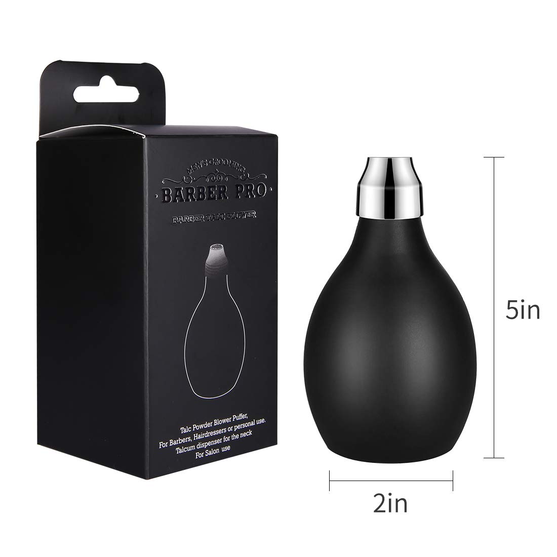 PRO BARBER Powder Barber Spray Bottle, Empty Powder Blower, 3.38oz/100ml Refillable Hair Fiber Applicator Use for Dry Shampoo - Black