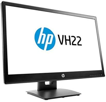 HP VH22 21.5" Full HD (1920 X 1080) LED Monitor, Adjustable Tilt, DVI, VGA, DisplayPort, AntiGlare, Lightweight - Black, (Renewed)