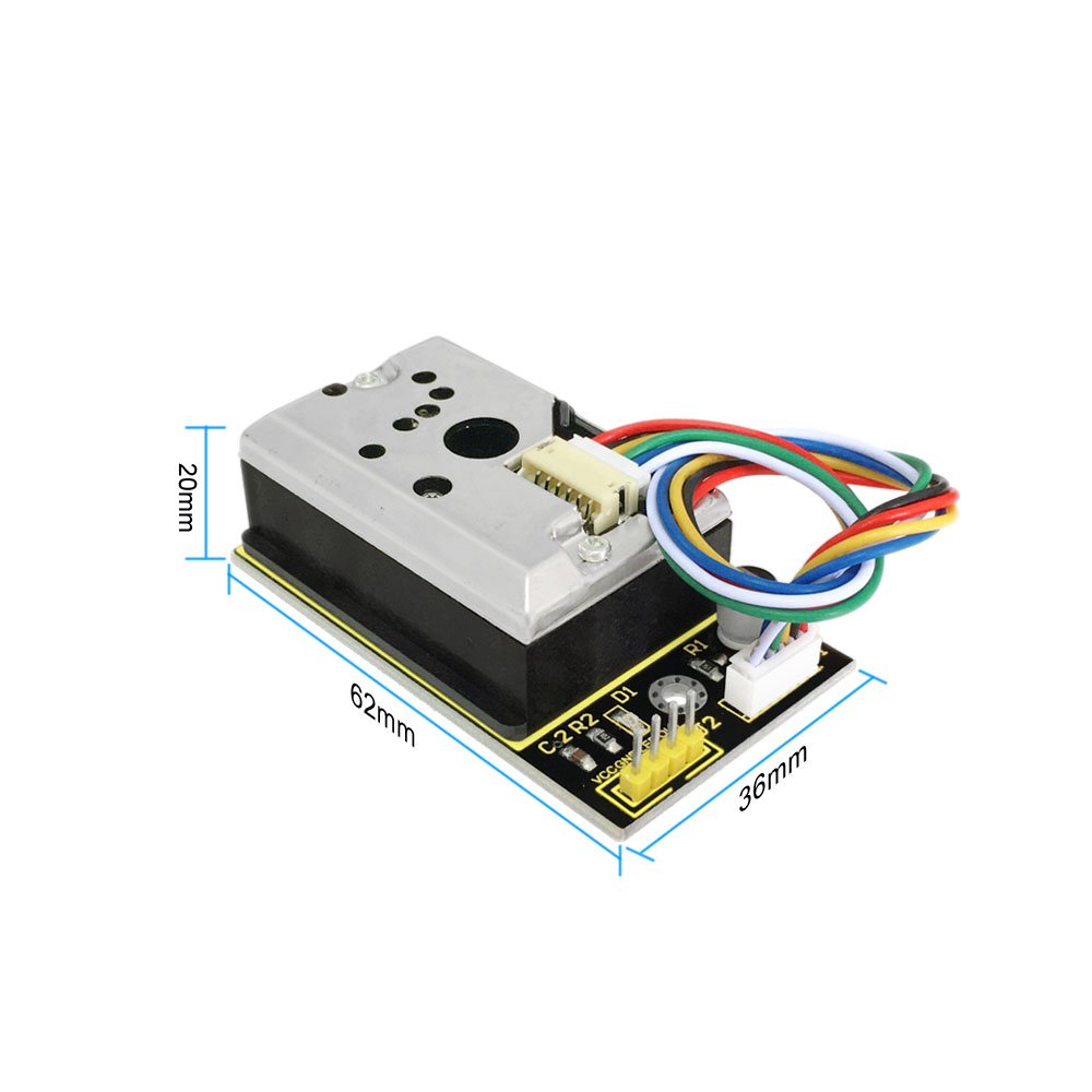 KEYESTUDIO Pm2.5 Dust Sensor Pm2.5 Air Particle Monitor for Arduino Mega Controller R3 Nano Micro Pro Mini