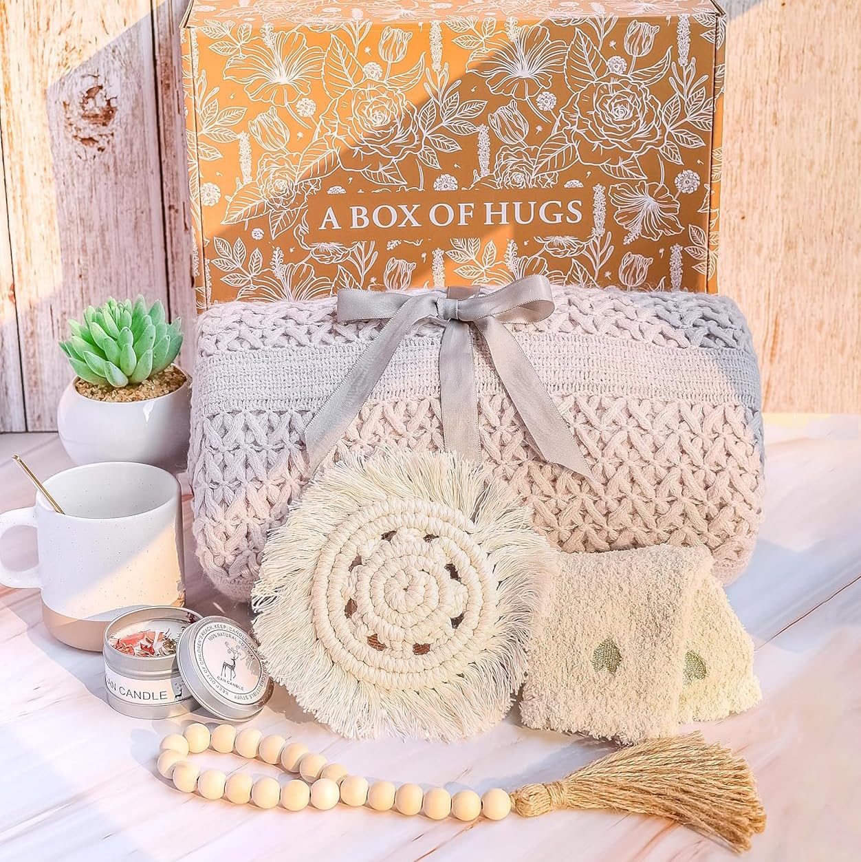 Blanket Gift Baskets, Get Well Soon Gift Boxes for Women, Self Care Package,Unique Relaxation Gift Boxes, Thank You Gifts.