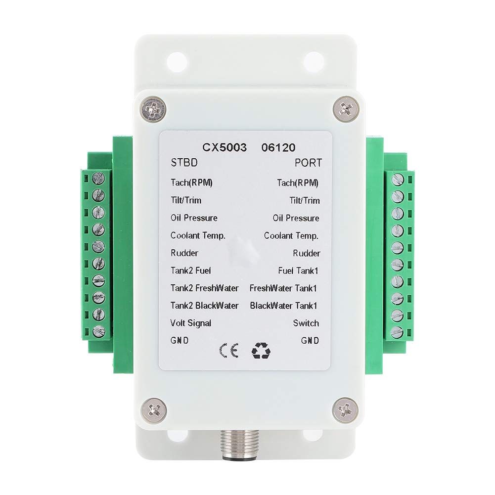 Qiilu NMEA2000 Converter, 9V‑32V DC IP67 Waterproof Converter Box Convert Sensor Singal to NMEA2000 for Boat Yacht