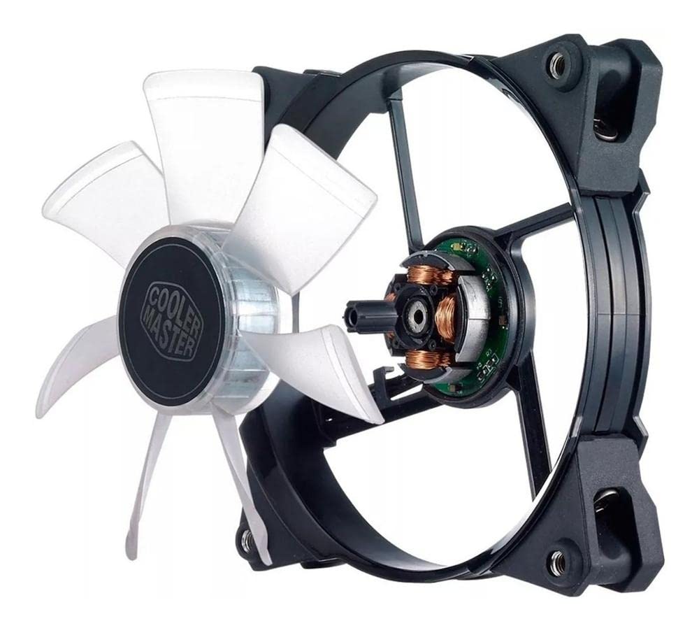 Cooler Master JetFlo 120 - POM Bearing 120mm Blue LED High Performance Silent Fan for Computer Cases, CPU Coolers, and Radiators