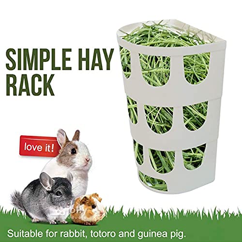 Hamiledyi Rabbit Hay Feeder，2Pcs Bunny Hanging Cage Manger Hay Holder Rack for Small Animal Chinchilla Guinea Pig Rat-（Random Color）