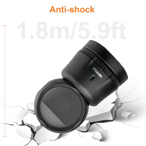 VOTTAN Omni-Directional Desktop Barcode Scanner, Bluetooth + 2.4G Wireless Hands-Free Barcode Reader, 360° Rotating Charging Stand Adjustable Scan Head 2D QR Code Presentation Scanner