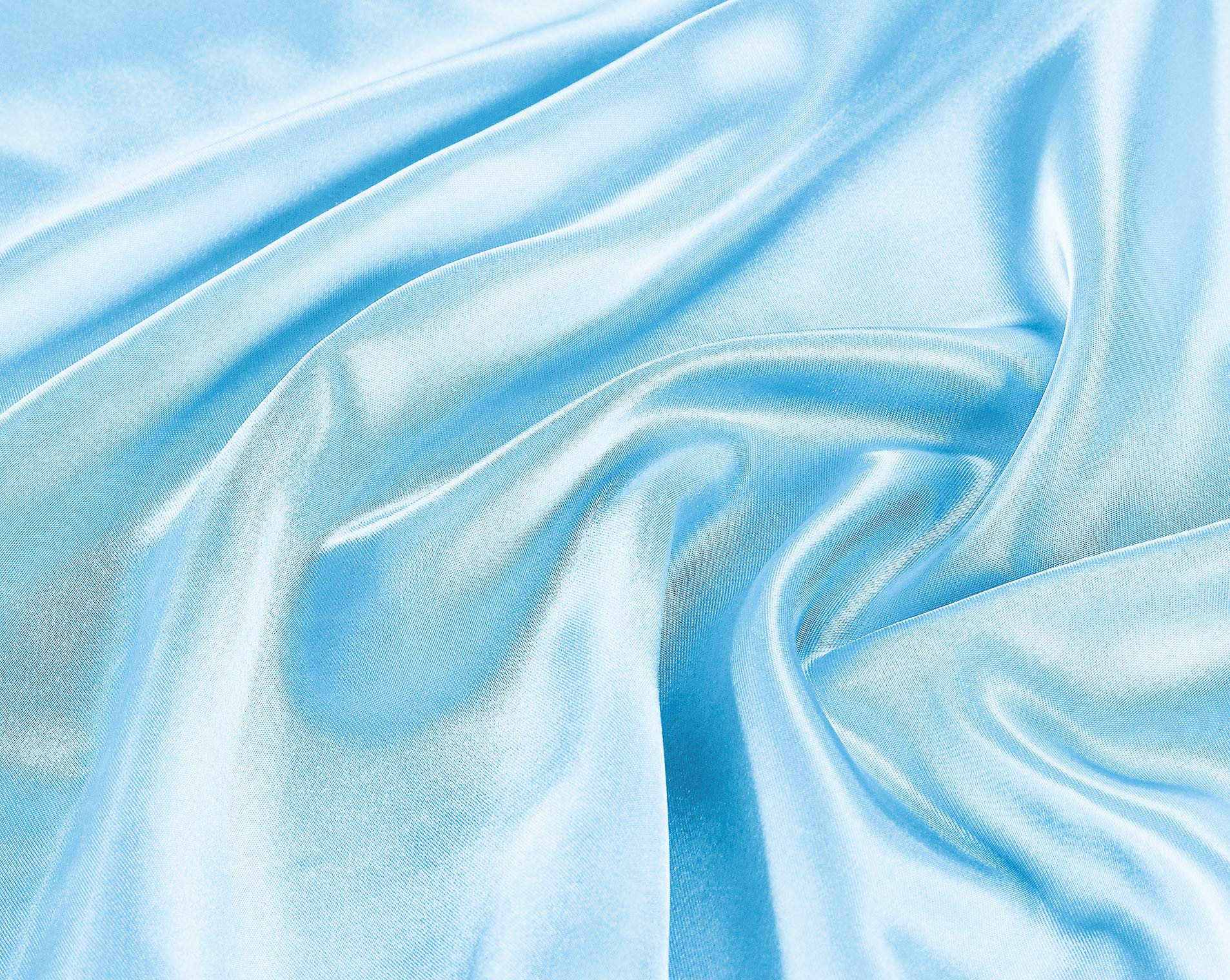 EHP Super Soft & Silky Satin Crib Fitted Sheet 28" X 52" + 9" (Solid/Deep Pocket) (Sky Blue)
