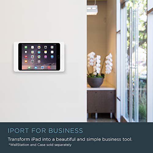 IPORT LUXE (LuxePort) WallStation iPad Wall Mount - Compatible with all LUXE Cases for iPad mini 4 and 5, iPad 9.7, 10.2, 10.5 - White