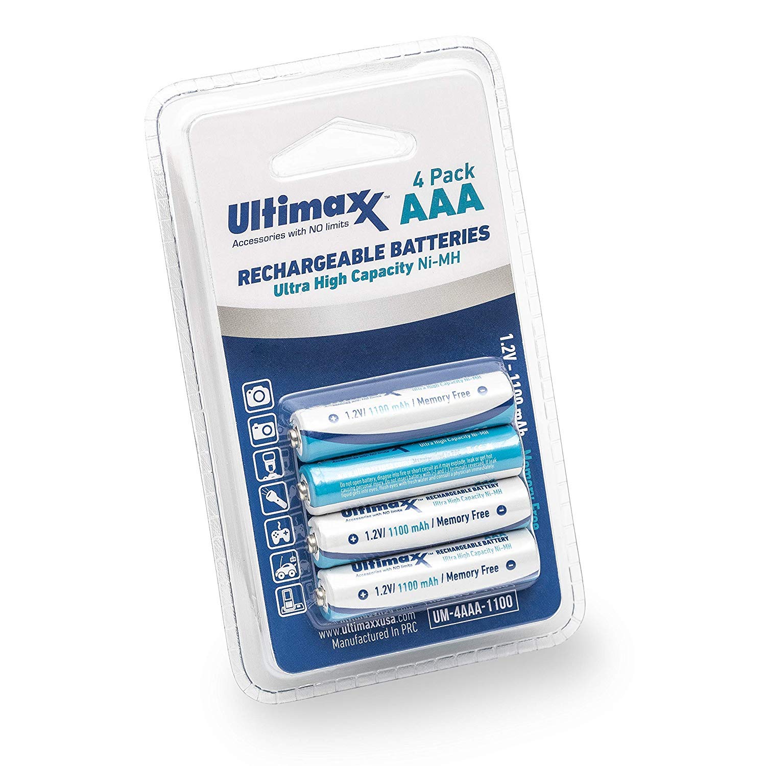Ultimaxx Charger with Batteries β 8 Port Battery Charger with 4 AA Batteries 3150mAh and 4 AAA Batteries 1100mAh Memory Free- Rechargeable, Ni-MH, Durable & Long-Lasting Batteries