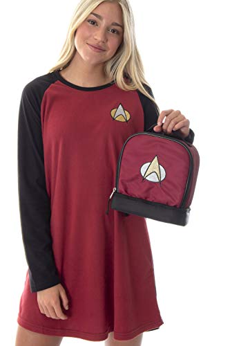 Star Trek The Next Generation Picard Embroidered Starfleet Logo Dual Compartment Insulated Lunch Box Bag Tote