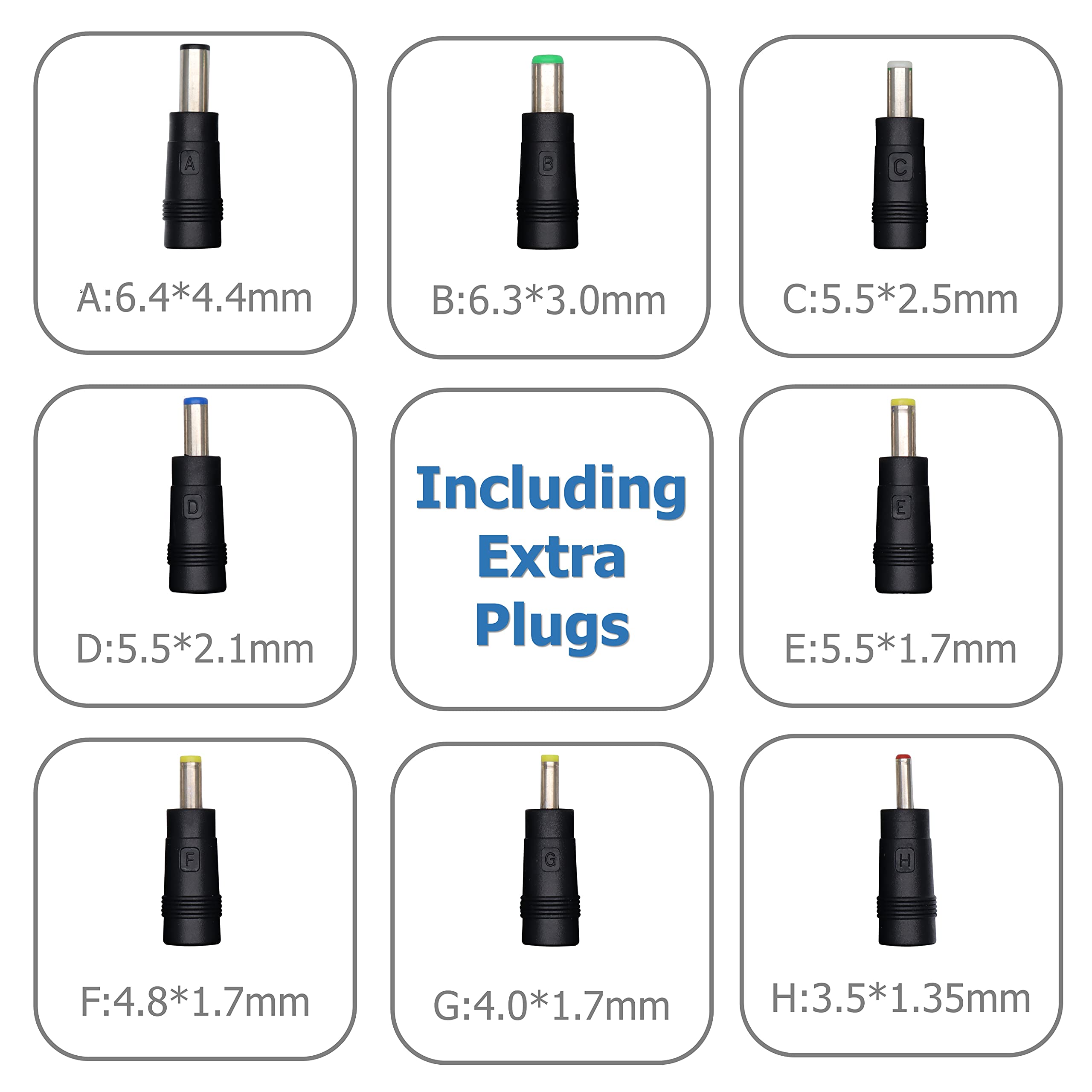 EIKS AC-DC 15V 2A(Max) Wall Charger Power Supply Switching Adapter with Plug 5.5 x 2.5mm / 5.5 x 2.1mm
