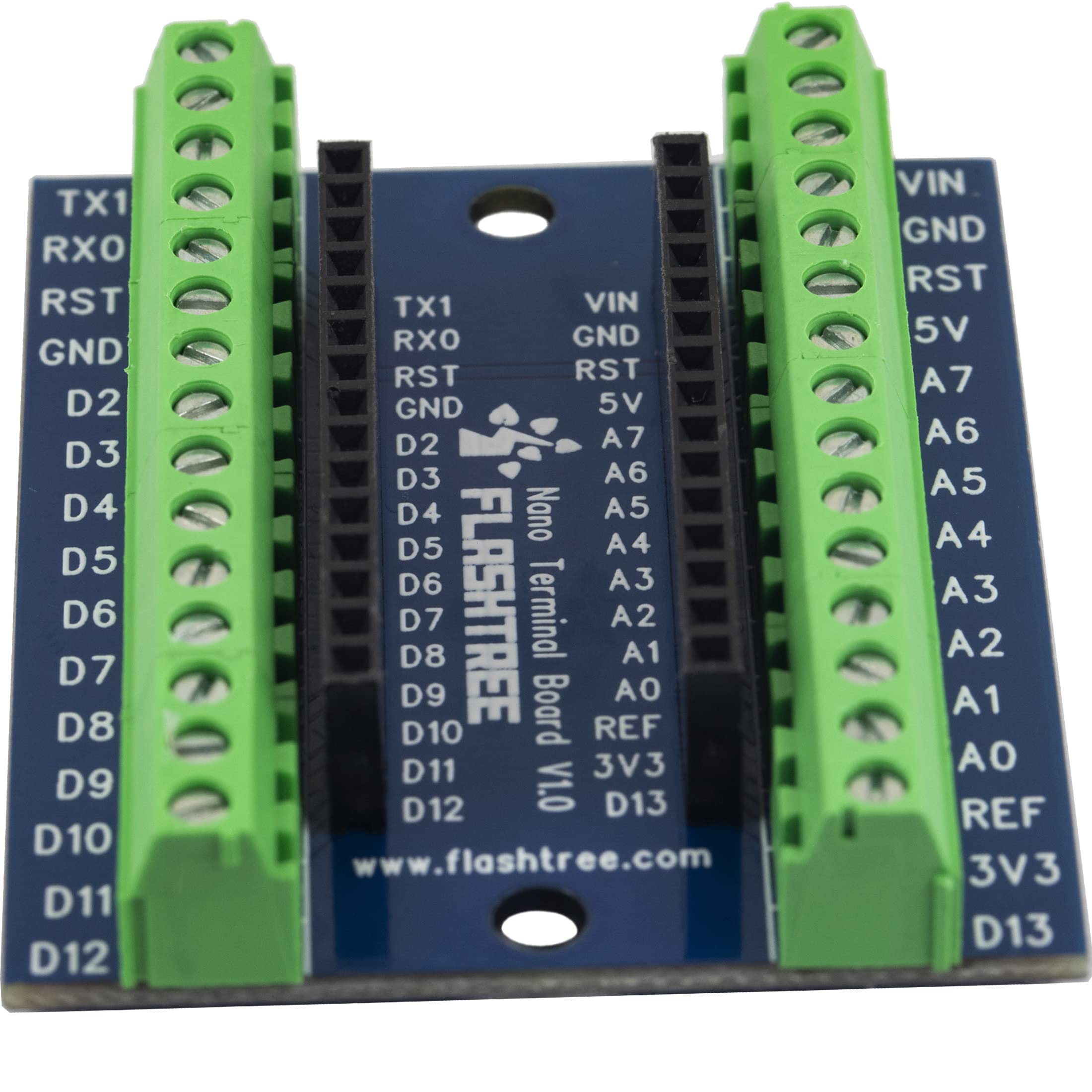 6pcs for Nano Breakout Board Screw Terminal Adapter Shield Expansion Board Compatible for Arduino Nano V3.0 AVR ATMEGA328P