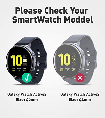 SUPCASE [Unicorn Beetle Pro] Series Case for Galaxy Watch Active 2/Galaxy Watch Active [40mm], Rugged Protective Case with Strap Bands for Galaxy Watch Active/Active 2 [40mm] 2019 Release (Black)