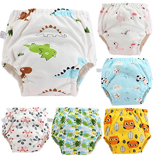 Yealoo 6pcs Baby Infant Toddler Potty Training Pants Underwear Washable Reusable