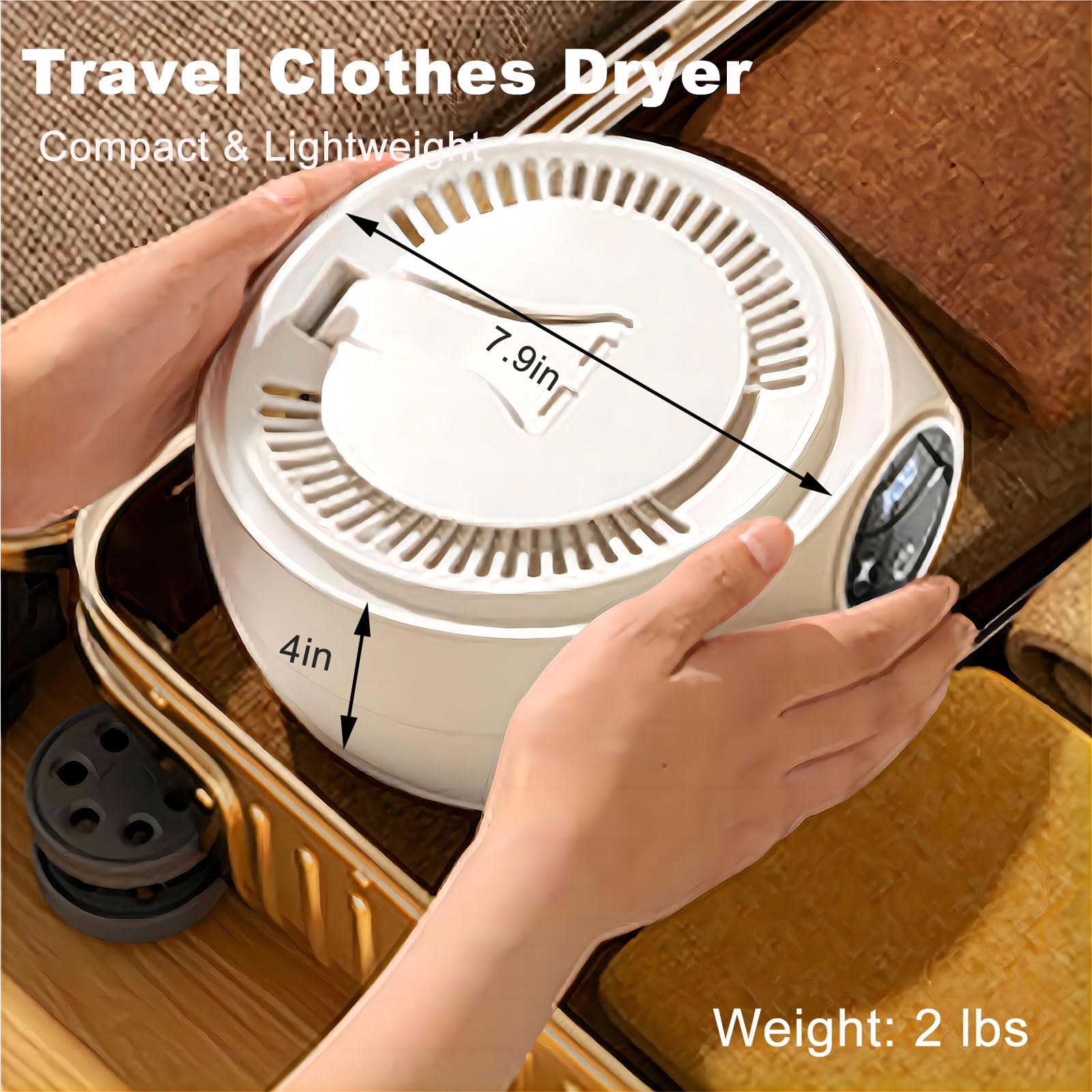 Sriolr Portable Clothes Dryer,Small Electric Dryer For Apartment,Rv,Travel,Housework,Compact Foldable Mini Dryer Machine With Dryer Bag…