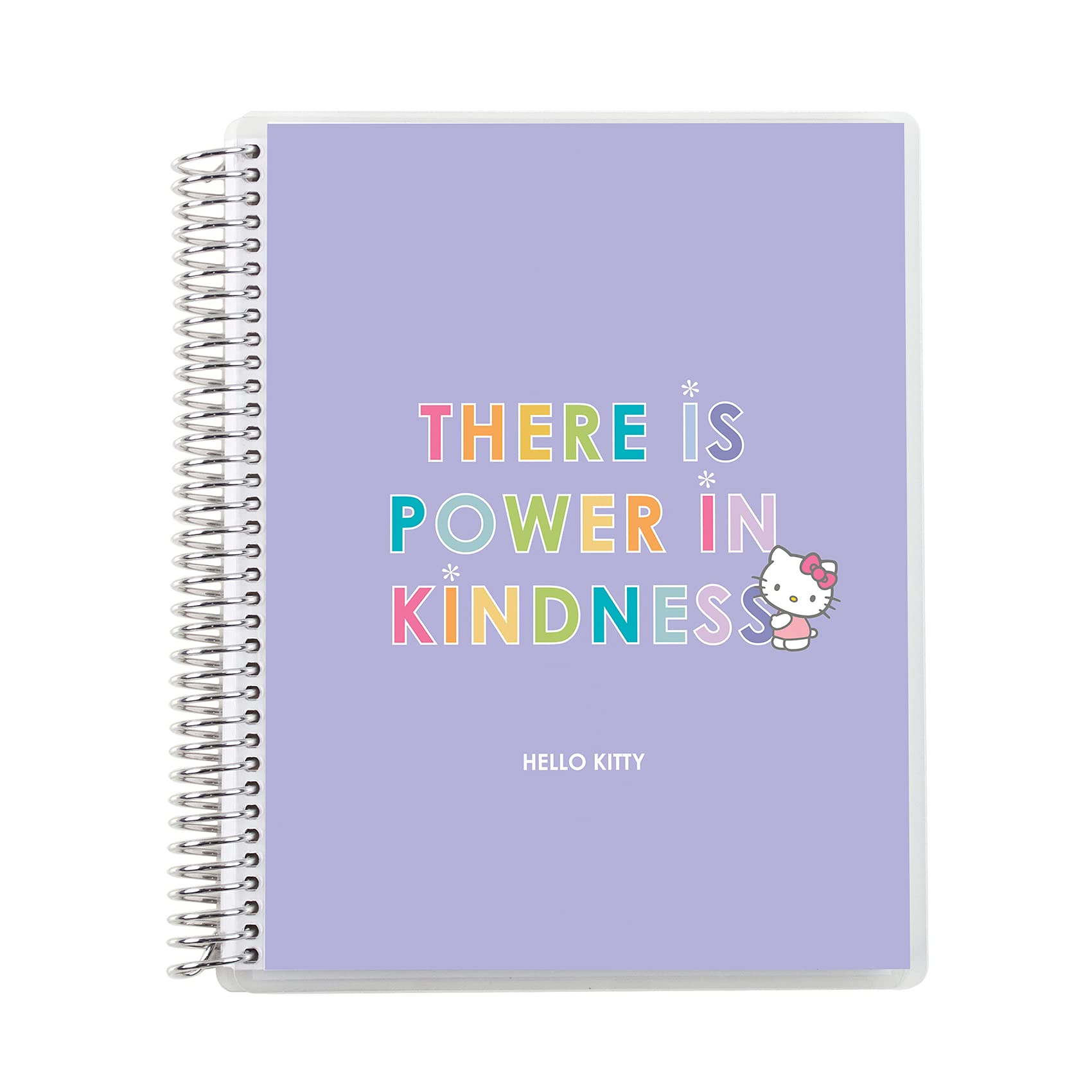 8.5" x 11" Hello Kitty x Erin Condren Power in Kindness Kids Story Notebook . Spiral Coiled Notebook with Wide Ruled Lines and Blank Sections for Drawing. Hello Kitty Sticker Sheet Included.