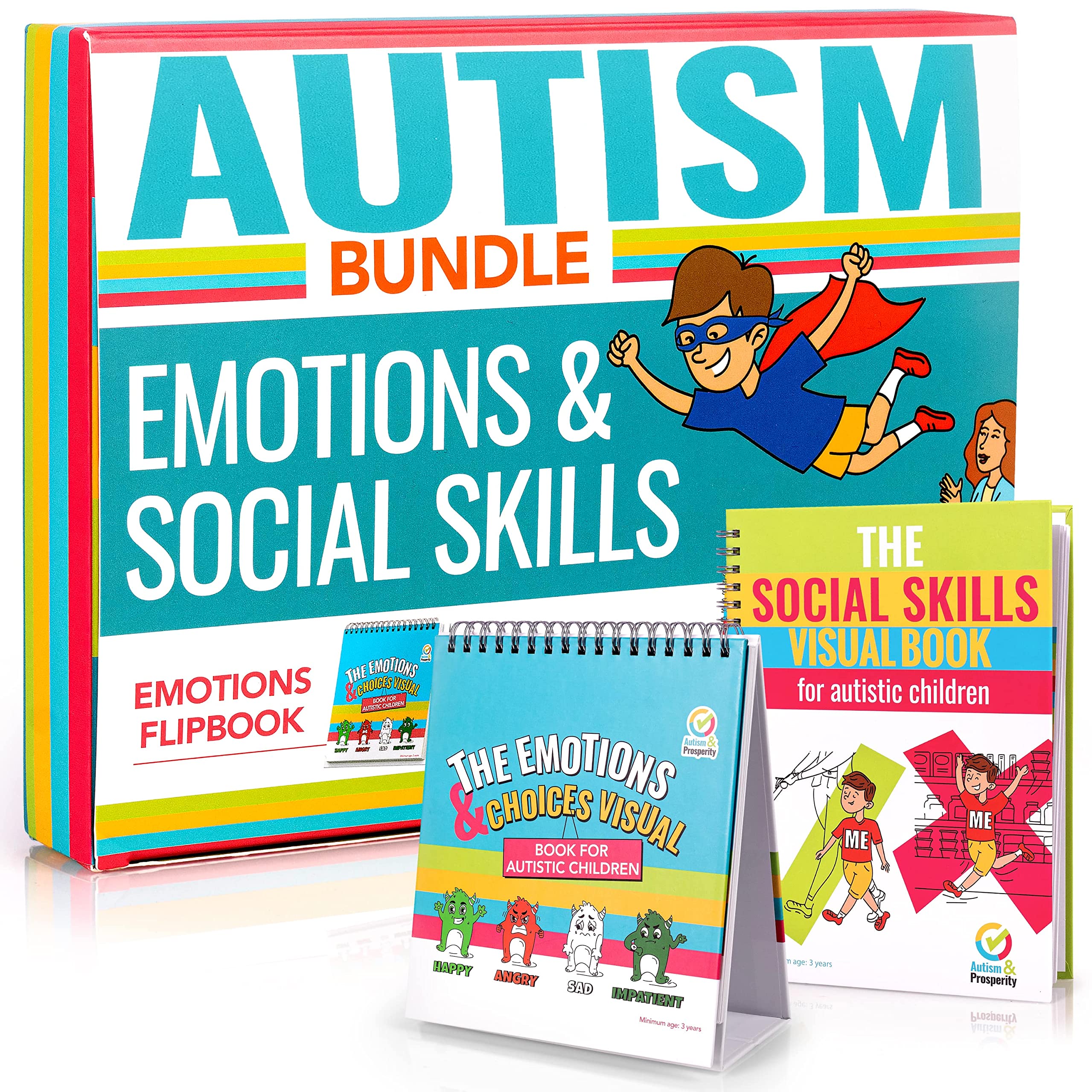 Autism & Prosperity Kids Emotions & Social Life Skills Autistic Children Set ASD Child Boys Girl Teen Learning Materials Toys Game Sensory Special Needs No 1-3 Toddlers Age Gifts 3 4 5-7 8-12 Products