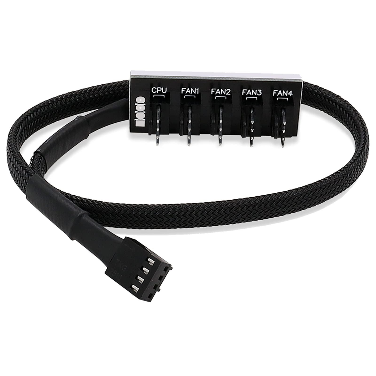 Fancasee PWM PC Fan Hub Power Supply Cable 1 to 5 Way Splitter PC Motherboard Case Fan Power Extension Cable Cord Hub for ATX Computer Case 4-Pin and 3-Pin Cooling Fans