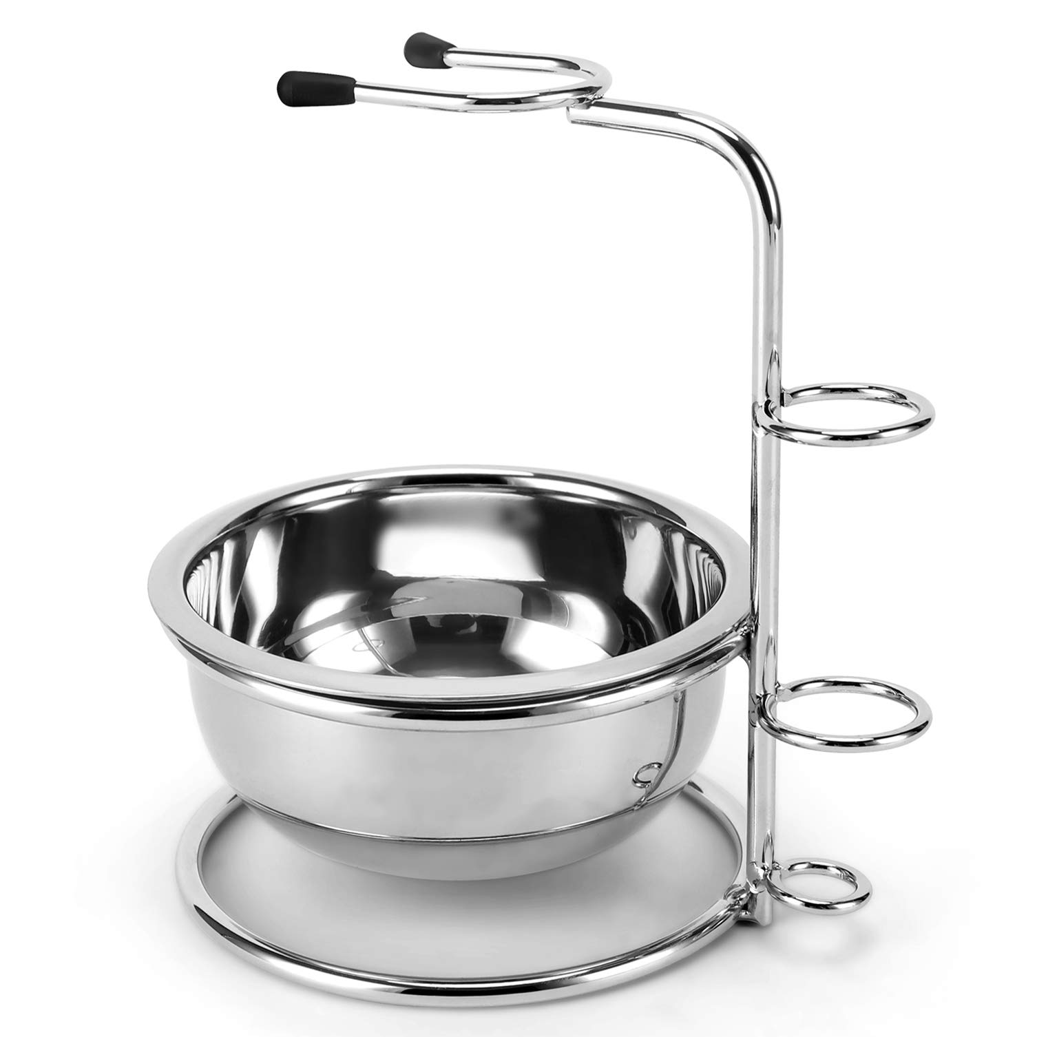 Professional Shaving Sets for Men,Universal Shaving Stand and Stainless Steel Shave Soap Bowl - Unbreakable and Rust Resistant for Smooth Wet Shaving