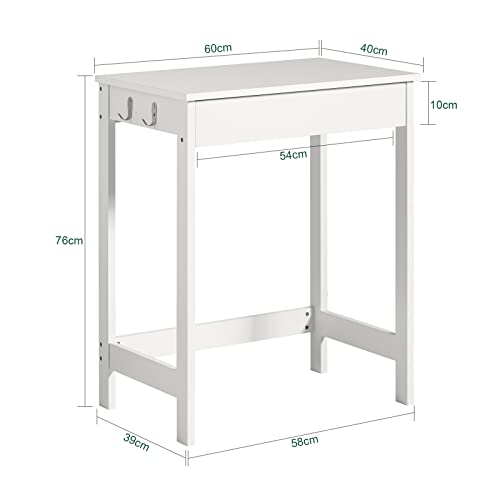 Haotian FWT43-W,White Computer Desk Workstation Writing Desk Children Teenagers Desk