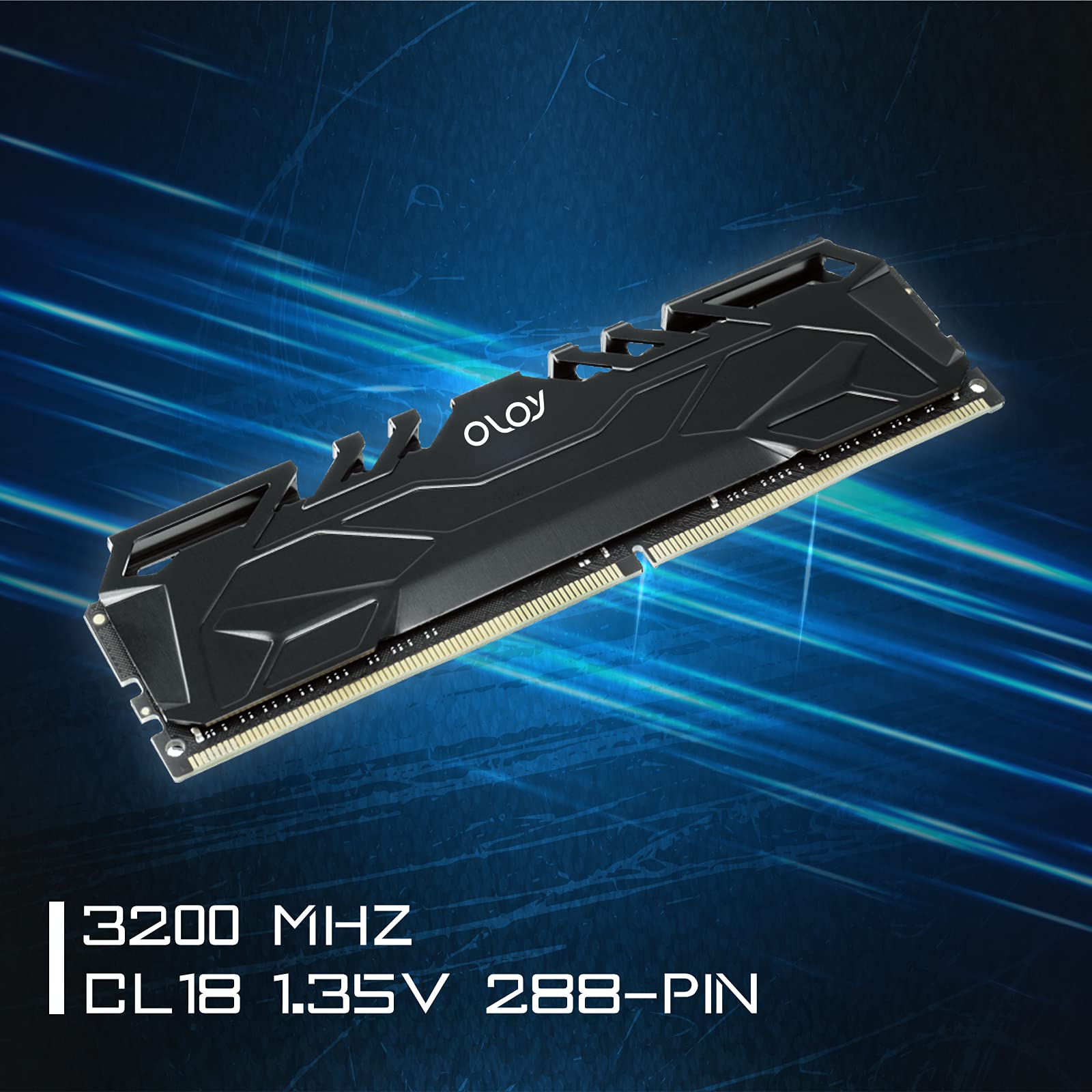OLOy DDR4 RAM 16GB (2x8GB) 3200 MHz CL16 1.35V 288-Pin Desktop Gaming UDIMM (MD4U0832160BJ0DA)