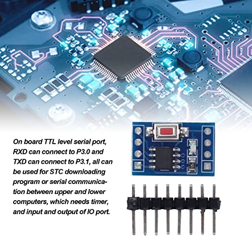 4 Sets Microcontroller System Board MCU Development Module STC15W204S Electronic Component for Input, Interrupt and Other Experiments