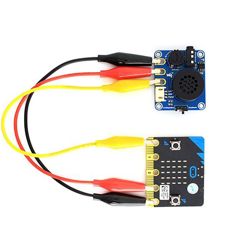 Stemedu for Microbit Speaker Expansion Module - Volume Adjustment - Onboard Hi-Fi chip with Earphone Jack - Makes Your Micro:bit Become a Music Player