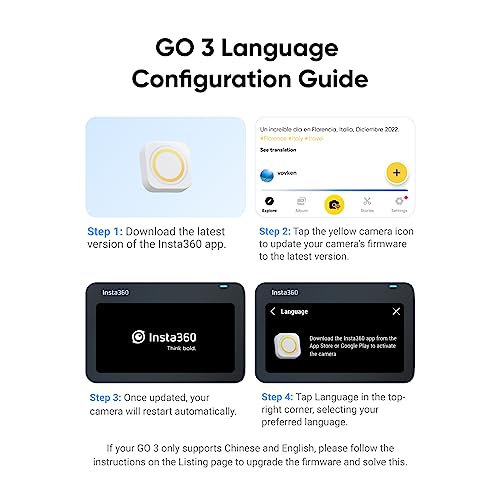 Insta360 GO 3 (64GB) β Small & Lightweight Action Camera, Portable and Versatile, Hands-Free POV, Mount Anywhere, Stabilization, Multifunctional Action Pod, Waterproof, for Travel, Sports, Vlog