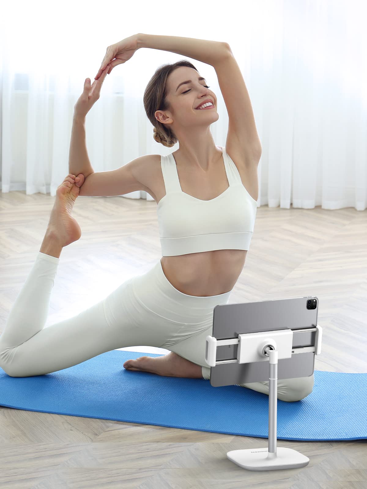 UGREEN Tablet Stand Holder for Desk Height Adjustable Stand Aluminum Alloy Cradle Desktop Tablet Mount Dock Compatible with iPad Pro 12.9, iPad Air Mini 5 4 3, E-Book Reader