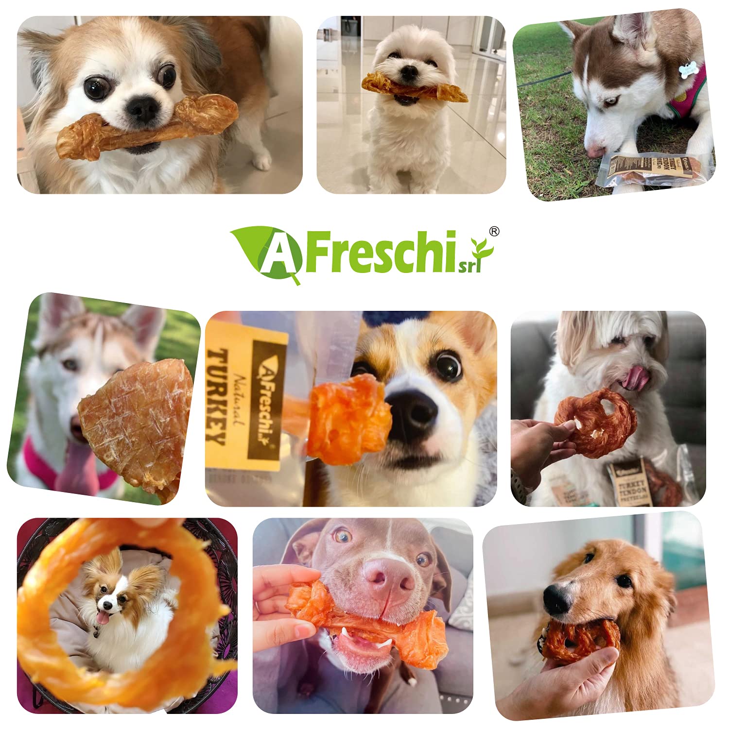 AFreschi Turkey Tendon for Dogs(Chicken Stick+Strip)
