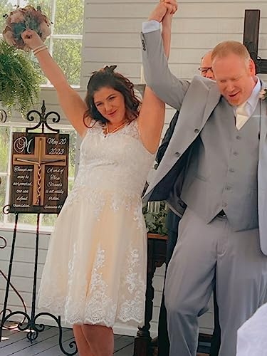 A cord of Three Strands, Wood Cross, Braids Sign, Rustic Wedding Ideas, Wall Decor 20 T X 14 W