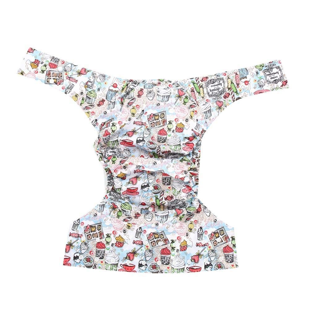 Reusable Nappies,Reusable Adult Cloth Diaper Washable Breathable Adjustable Pocket Diaper(Light )