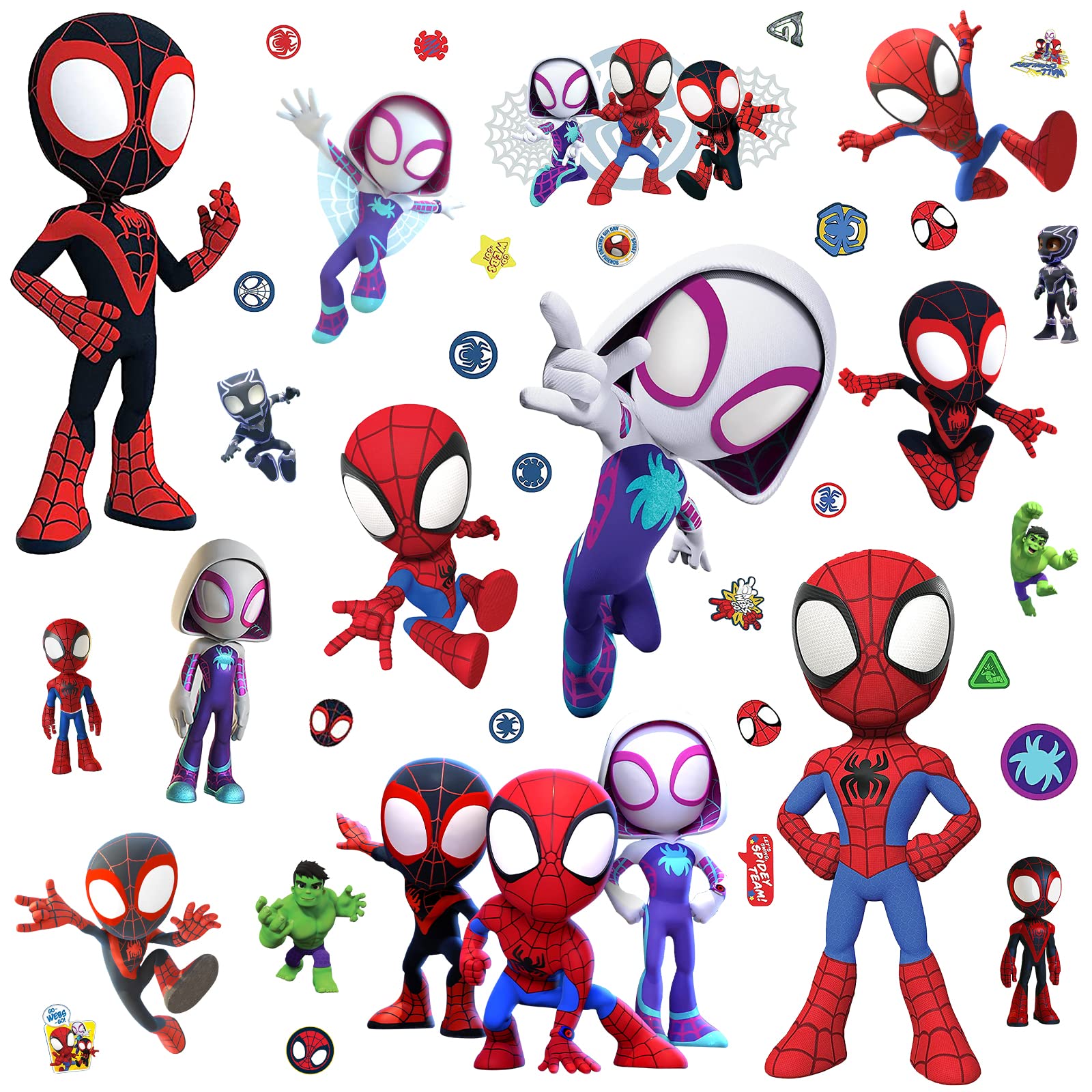 4 Sheets Superhero Peel and Stick Wall Decals Waterproof Durable Wall Stickers Ideal for Boys Bedroom Bathroom Nursery Playroom Wall Decor