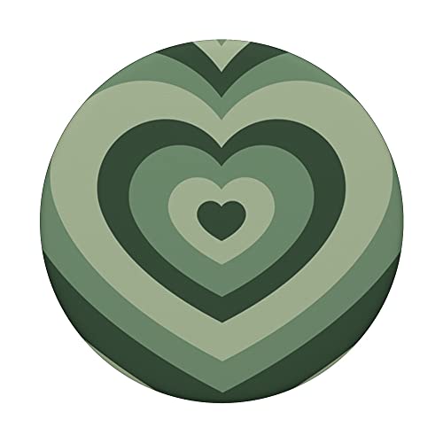 Aesthetic Sage Green Coffee Latte Love Heart Fashionable PopSockets Swappable PopGrip