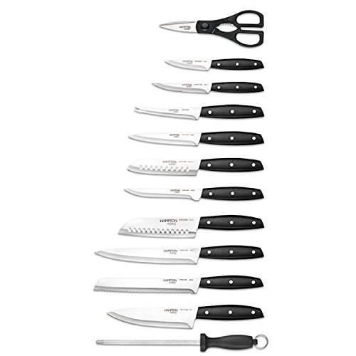 Hampton Forge Atlantisā20PieceKnife BlockSet, 20-Piece, Black
