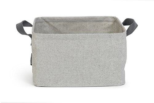 Brabantia - Foldable Laundry Basket - Compact Storage Box - Water Resistant Coating - Multi-Functional - Laundry Hamper - Bathroom - Collapsible - Grey - 9 Gal