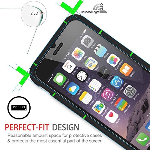 iPhone 8/7 Plus Screen Protector Glass, eTECH [3 Pack] Tempered Glass Screen Protector for Apple iPhone 8 Plus, iPhone 7 Plus [5.5"inch] 2017 2016 – Bubble Free, Case Friendly, HD Crystal Clear