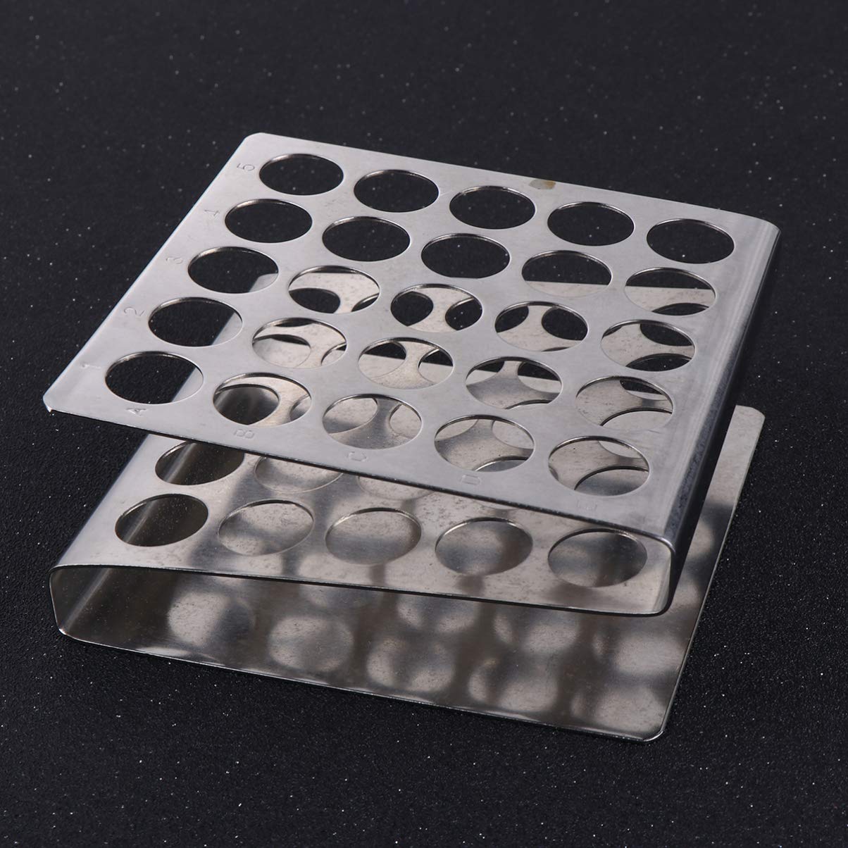 ULTECHNOVO Test Tube Holder, Test Tube Rack Z Shaped Stand Supply Lab Equipment Storage Rack for Lab Students, Holds 30