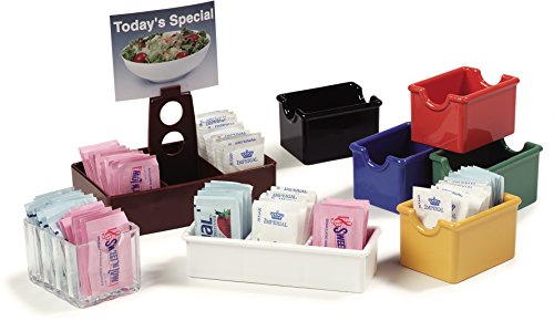 Carlisle FoodService Products 455003 Styrene Sugar Caddy, Black, Small