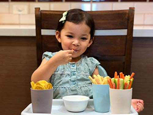 Miracle Bean X Kids Bamboo Fibre Drinking Cups, (Set of 6) for Milk, Juice, Water, Non Toxic, Biodegradable, Eco Friendly 8oz