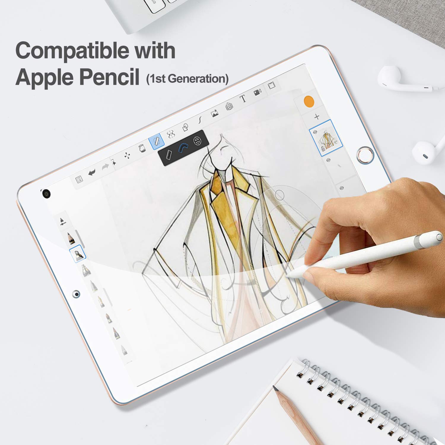 ProCase 2 Pack for 7.9β iPad Mini 5th / Mini 4th Screen Protector, Tempered Glass Film Guard for iPad Mini 5 2019 / iPad Mini 4 2016