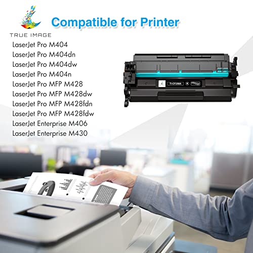 TRUE IMAGE Compatible Toner Cartridge Replacement for HP 58A CF258A CF258X 58X for HP Pro MFP M428fdw M404dn M404n M404dw M428fdn M428dw M404 M428 Printer Ink (Black, 1-Pack)