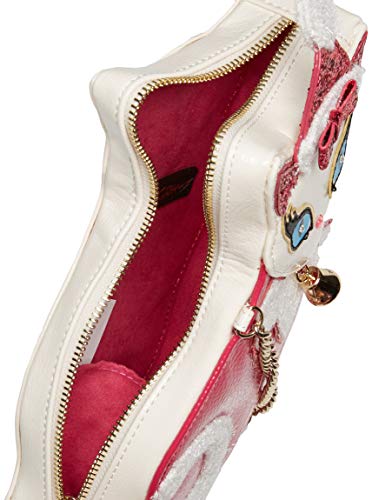 Betsey Johnson Kitsch Holiday Kitty Crossbody Bag, Pink Multi