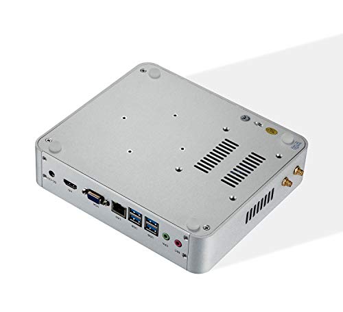 KINGDEL Mini Desktop Computer, Fanless, i5 8th Gen. 4 Cores CPU, 16GB DDR4 RAM, 500GB NVMe SSD, 4K: 4096x2304, HD Port, LAN, VGA, 4xUSB 3.0