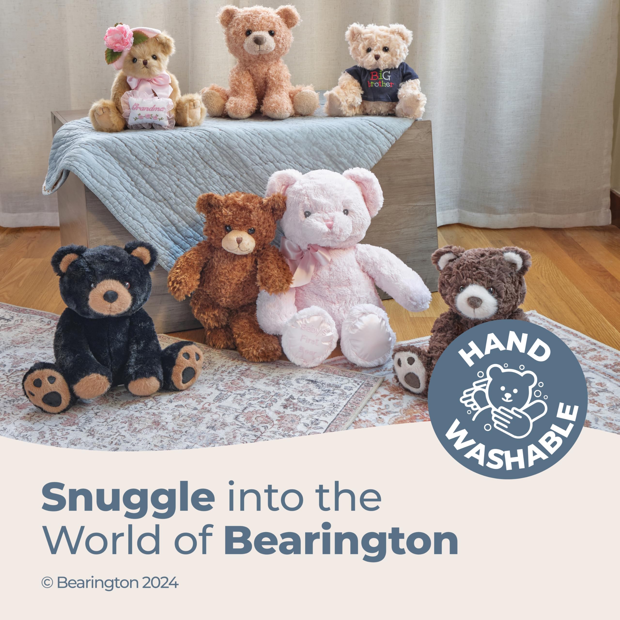 Bearington Little Sister Teddy Bear for Girls, 12 Inch Teddy Bear Stuffed Animal