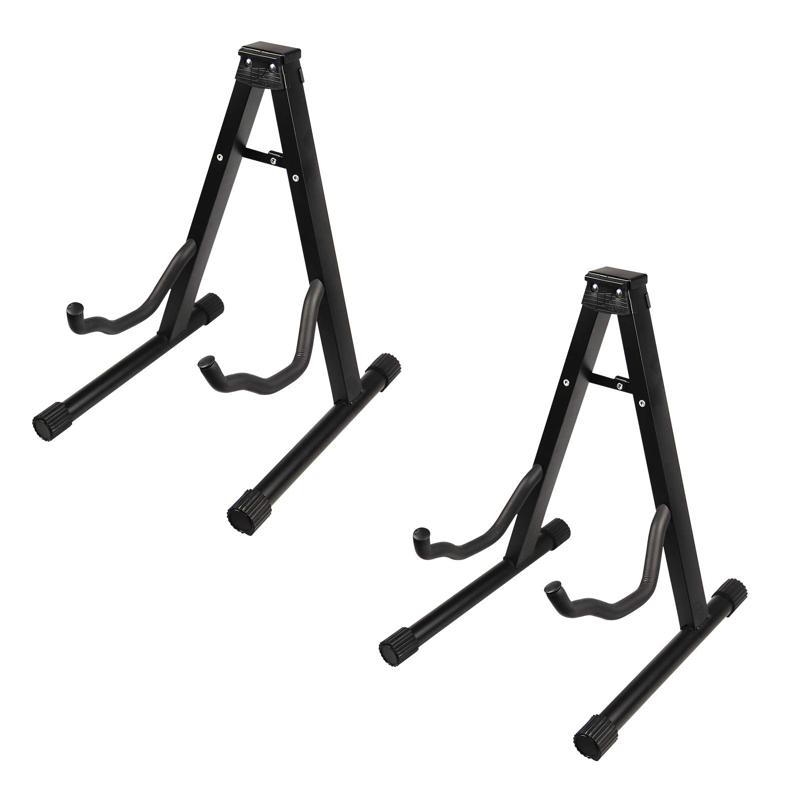 2 Pcs Guitar Stand Folding Universal A-Frame Stand for All Guitars Acoustic Classic Electric Bass Travel Guitar Stand, Black