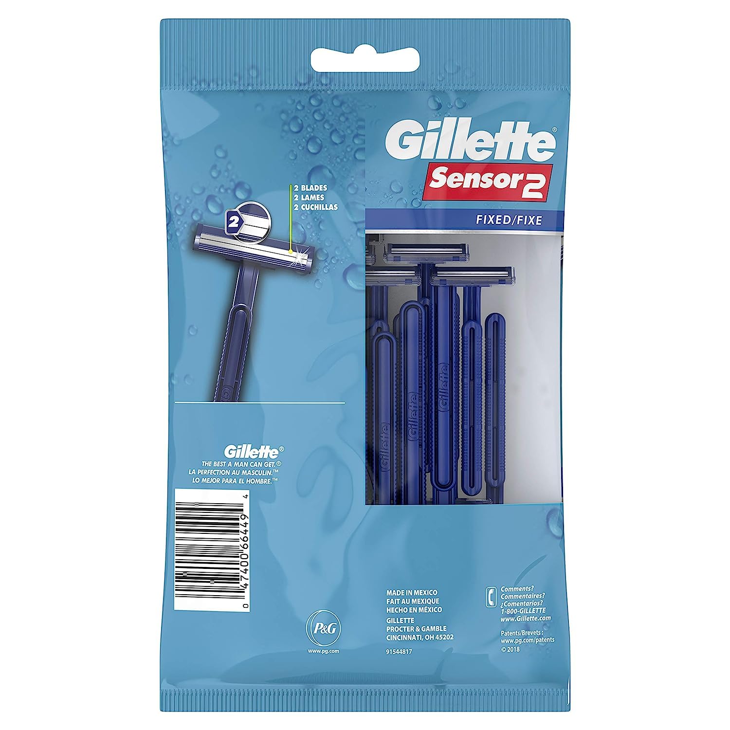 Gillette Sensor2 Disposable Razors, 12 Count