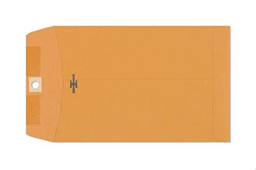 Clasp Envelopes – 6x9 Inch Brown Kraft Catalog Envelopes - 30 Pack - With Clasp Closure & Gummed Seal – 28lb Heavyweight Paper Envelopes for Home, Office, Business, Legal or School.